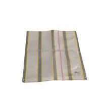 China Woven PE Tarpaulin 2-12m Width 100-200gsm Waterproof Heavy Duty Rainproof Dustproof Sun Resistant Custom Color for sale