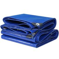 China Blue Silver PE Tarpaulin Sheets 100m Waterproof Tear Resistant Outdoor Protection for sale