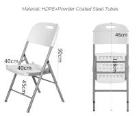 China Customized Color 88*45*50cm Blow Moulded Plastic Folding Chair for Events for sale