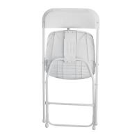 China 81*42*39cm Heavy Duty Fan Back White Plastic Folding Chair for Workshop Applications for sale