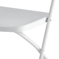 China 81*42*39cm Heavy Duty Fan Back White Plastic Folding Chair for Workshop Applications for sale
