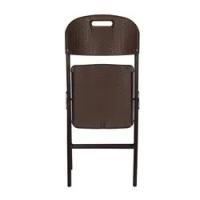China Brown Plastic Weaving Rattan Chair Customized Logo Outdoor Adjustable Folding Chairs for sale