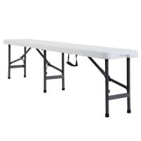 China Modern Design 6FT Folding In Half Bench with Plastic Panel White or Customized Color for sale