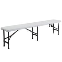 China Modern Design 6FT Folding In Half Bench with Plastic Panel White or Customized Color for sale