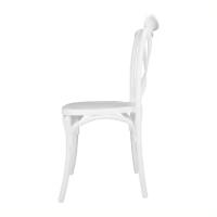 China Modern Style Plastic Cross Back Chair Perfect for Weather Outdoor Furniture Market for sale
