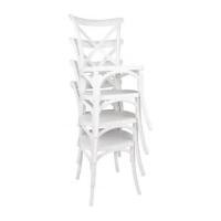 China Modern Style Plastic Cross Back Chair Perfect for Weather Outdoor Furniture Market for sale