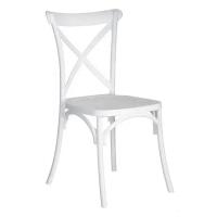 China Modern Style Plastic Cross Back Chair Perfect for Weather Outdoor Furniture Market for sale