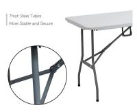 China Modern Design 6FT Plastic Folding Table for Easy Carrying at Outdoor Garden Events for sale