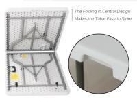 China Modern Design 6FT Plastic Folding Table for Easy Carrying at Outdoor Garden Events for sale