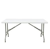China Foldable White Picnic Table Ideal for Outdoor Camping Hiking and Travelling 152*76*74cm for sale