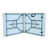 China Foldable White Picnic Table Ideal for Outdoor Camping Hiking and Travelling 152*76*74cm for sale