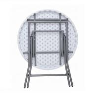 China Camping Lightweight Round Banquet HDPE Plastic Folding Table Folded Yes with Folding Legs for sale