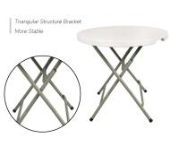 China Camping Lightweight Round Banquet HDPE Plastic Folding Table Folded Yes with Folding Legs for sale