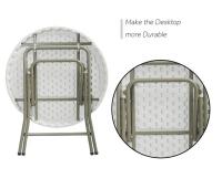 China Camping Lightweight Round Banquet HDPE Plastic Folding Table Folded Yes with Folding Legs for sale