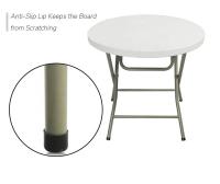 China Camping Lightweight Round Banquet HDPE Plastic Folding Table Folded Yes with Folding Legs for sale