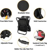 China Outdoor Table 3 in 1 Portable Folding Cooler Backpack Chair for Camping and Hiking for sale