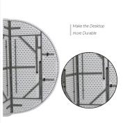 China Customized Logo HDPE Plastic Folding Portable Round Table for Events Party Convenient for sale