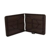 China 180*76*74cm Rattan Folding Table for Outdoor Furniture Rectangle Banquet Design for sale