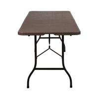 China 180*76*74cm Rattan Folding Table for Outdoor Furniture Rectangle Banquet Design for sale