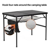 China 2023 Amazon Outdoor BBQ Party Patio Aluminum Portable Folding Camping Picnic Table for sale
