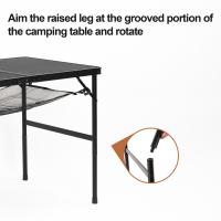 China 2023 Amazon Outdoor BBQ Party Patio Aluminum Portable Folding Camping Picnic Table for sale
