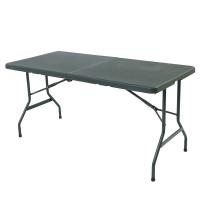 China Contemporary Design 2023 Outdoor Portable Folding Plastic Camping Table with Stripes for sale