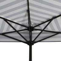 China Half Umbrella Semicircular with Crank and Waterproof Cover 160/180g Polyester Fabric for sale
