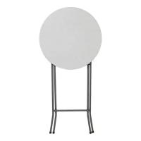 China Mail Packing 60cm Round White Plastic Mini Bar Dining Table with Customized Color for sale