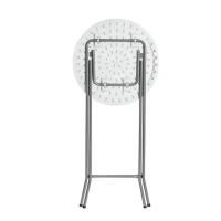 China Mail Packing 60cm Round White Plastic Mini Bar Dining Table with Customized Color for sale
