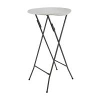 China Mail Packing 60cm Round White Plastic Mini Bar Dining Table with Customized Color for sale