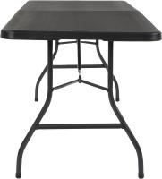 China Modern Style 6FT Black Folding Table for Outdoor Dining Lightweight and Easy to Carry for sale