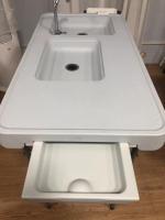 China Foldable Outdoor Cleaning Table with Sink and Plastic Material for sale