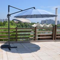 China Smooth Surface Sunshade Outdoor Umbrella with 18 Fiberglass Ribs and Aluminum Alloy Tube for sale