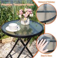 China Tempered Glass Tabletop Compact Coffee Table Perfect for Home Office and Outdoor Patio for sale