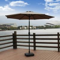 China Leisure Modern Style Steel Made Beach Umbrella with Hand Crank and Waterproof Fabric for sale