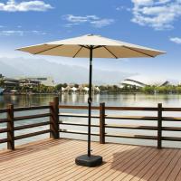 China Leisure Modern Style Steel Made Beach Umbrella with Hand Crank and Waterproof Fabric for sale