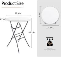 China Indoor Outdoor Gathering High Top Table Bar Height Folding Table for Bar Furniture for sale