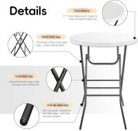 China Indoor Outdoor Gathering High Top Table Bar Height Folding Table for Bar Furniture for sale