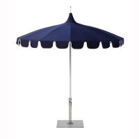 China Modern Design Garden Umbrella with Fringe and Pagoda Style Made of Pongee Fabric for sale