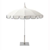 China Modern Design Garden Umbrella with Fringe and Pagoda Style Made of Pongee Fabric for sale