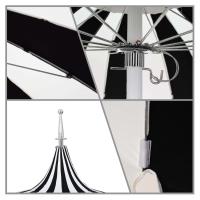 China Modern Design Garden Umbrella with Fringe and Pagoda Style Made of Pongee Fabric for sale