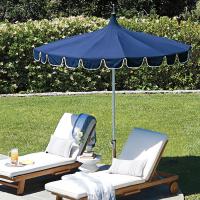 China Modern Design Garden Umbrella with Fringe and Pagoda Style Made of Pongee Fabric for sale