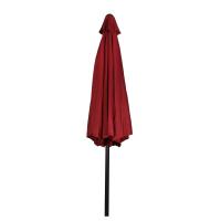 China Outdoor Funiture Customized Leisure Iron Steel Garden Umbrella with Hand Crank and Tilt for sale