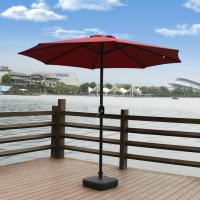China Outdoor Funiture Customized Leisure Iron Steel Garden Umbrella with Hand Crank and Tilt for sale