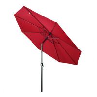 China Outdoor Funiture Customized Leisure Iron Steel Garden Umbrella with Hand Crank and Tilt for sale