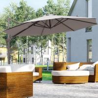 China Windproof Cantilever Picnic Umbrella 2023 Outdoor Patio Furniture for Garden Restaurant for sale