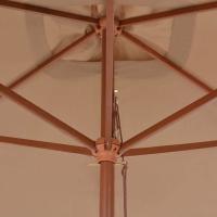 China Mail Packing Outdoor Garden Patio Aluminum Umbrella with Wooden Appearance for sale
