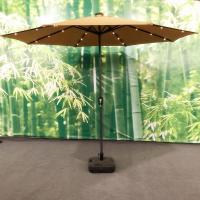 China General European Style Solar Energy USB Rechargeable Steel Patio Umbrella with 3 LED for sale
