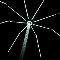 China General European Style Solar Energy USB Rechargeable Steel Patio Umbrella with 3 LED for sale