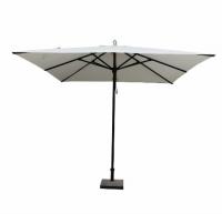 China Aluminum Frame Square Garden Umbrella with UV50 Protection and 280g Polyester Fabric for sale
